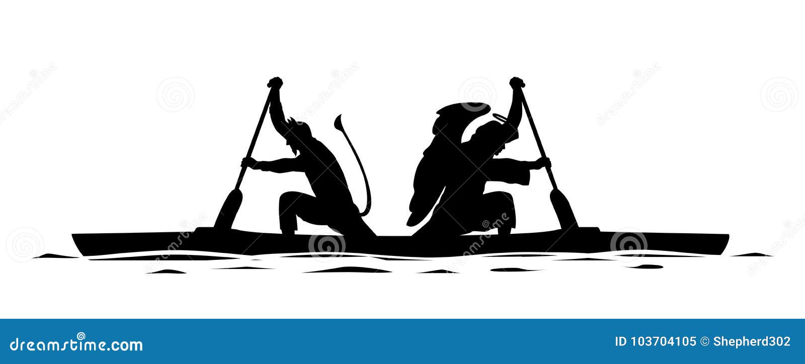 All In The Same Boat Illustration Cartoon Vector | CartoonDealer.com ...