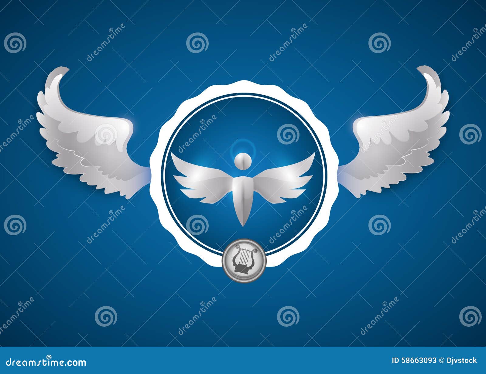 Angel design stock vector. Illustration of decoration - 58663093