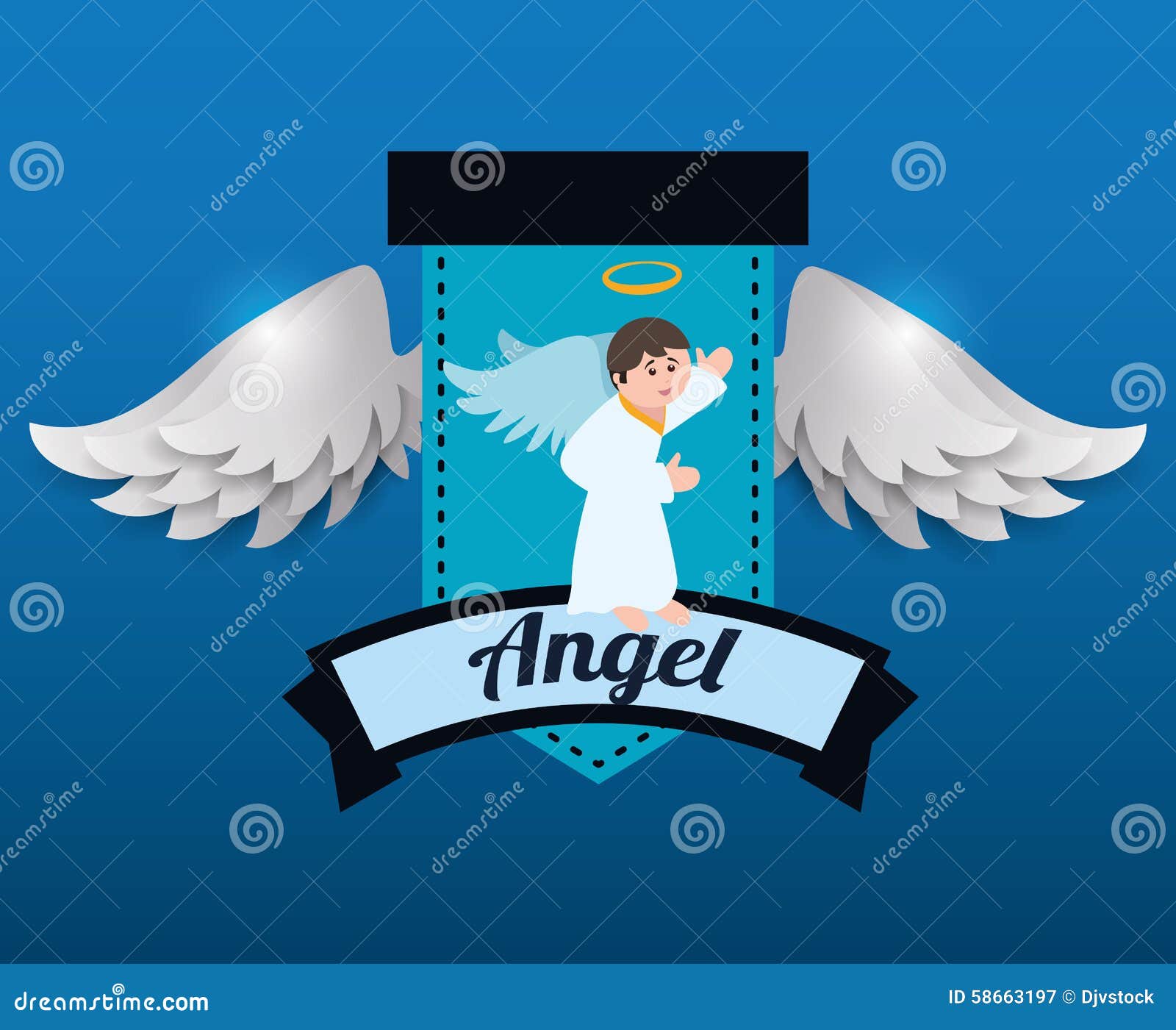 Angel design stock vector. Illustration of church, freedom - 58663197
