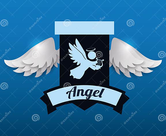 Angel design stock vector. Illustration of catholic, elegance - 58663396