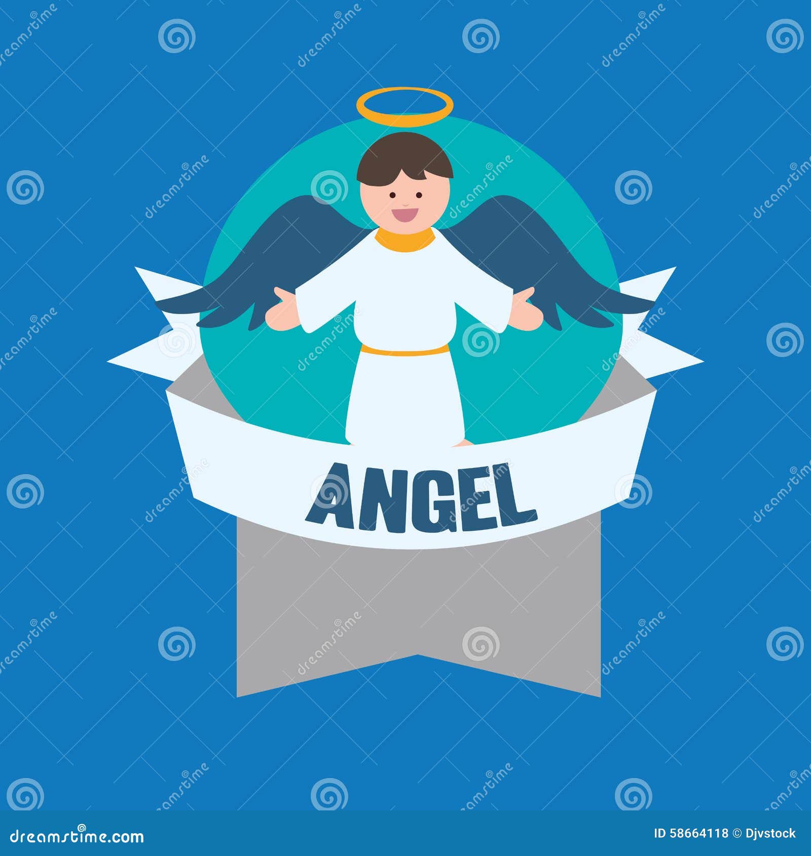 Angel design stock vector. Illustration of catholic, decorative - 58664118