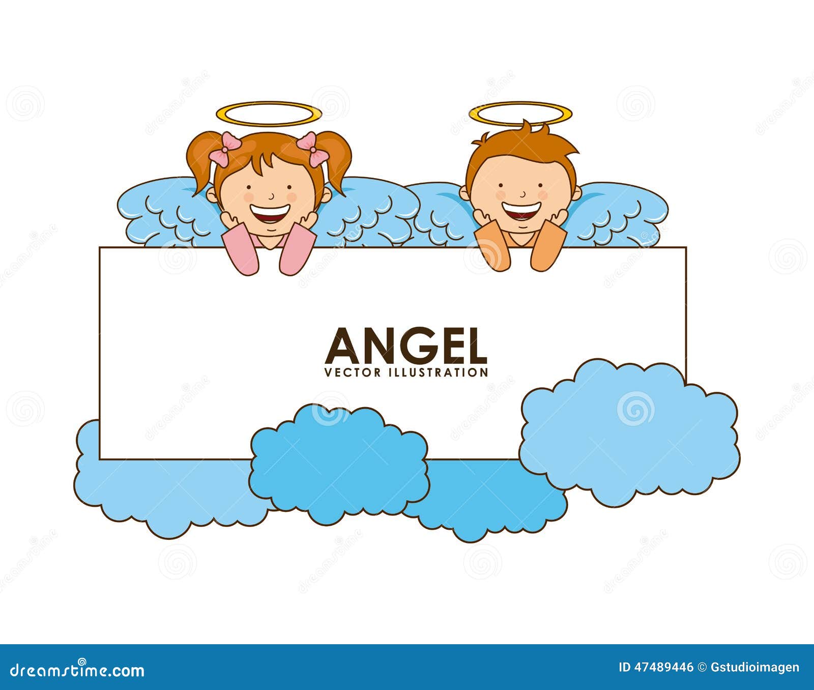 Angel design stock vector. Illustration of greeting, card - 47489446