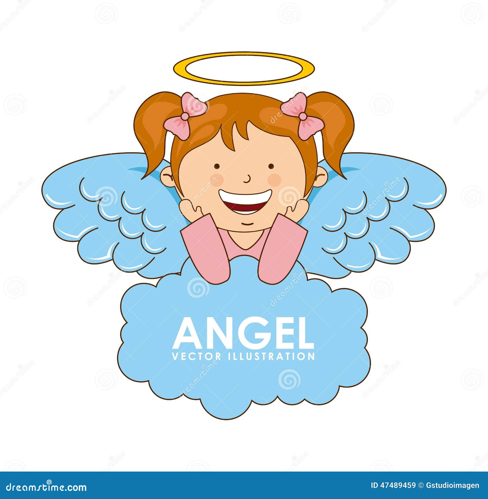Angel design stock vector. Illustration of symbol, girl - 47489459