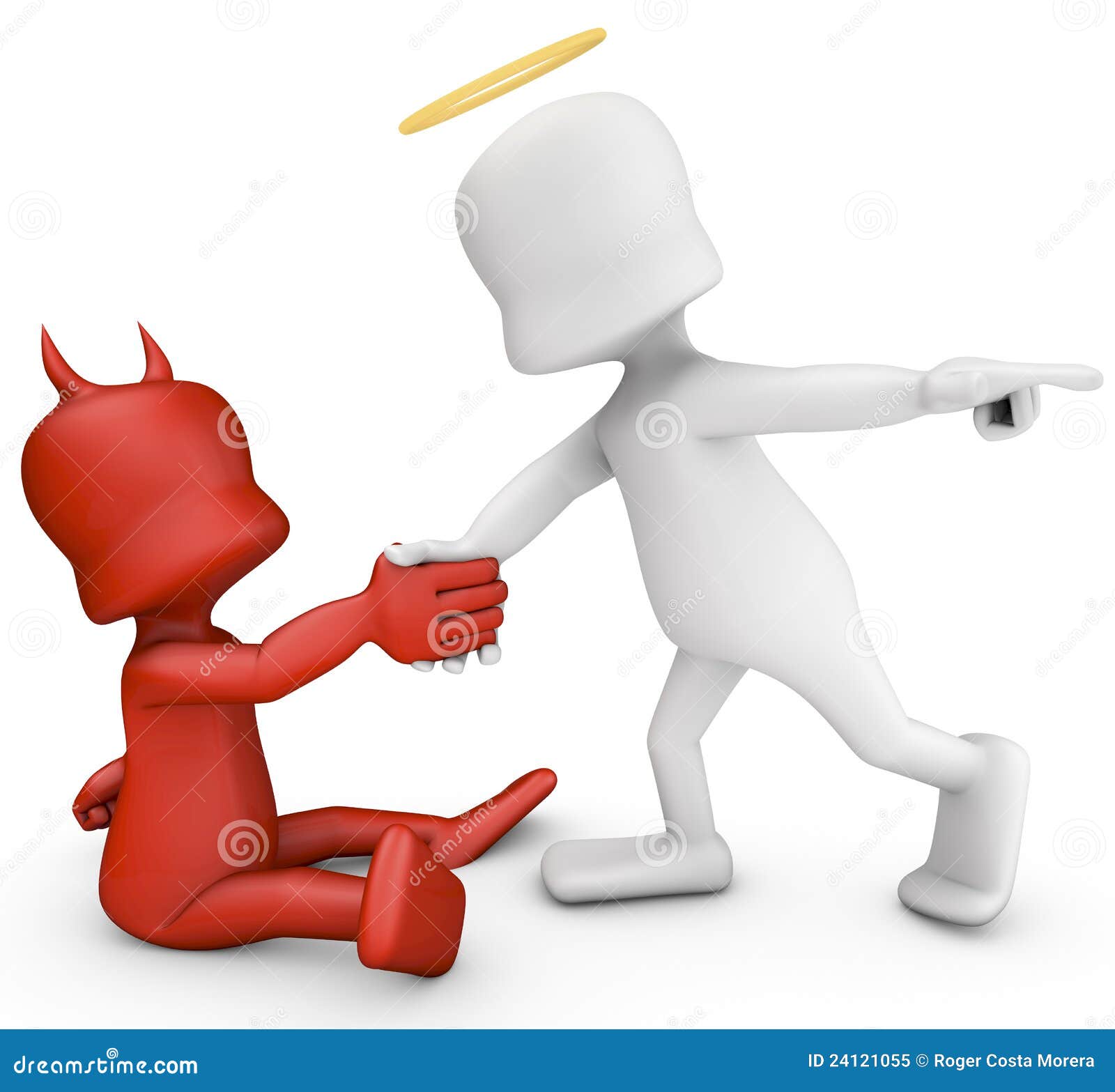 Angel Helping Man Vector Illustration | CartoonDealer.com #43448088