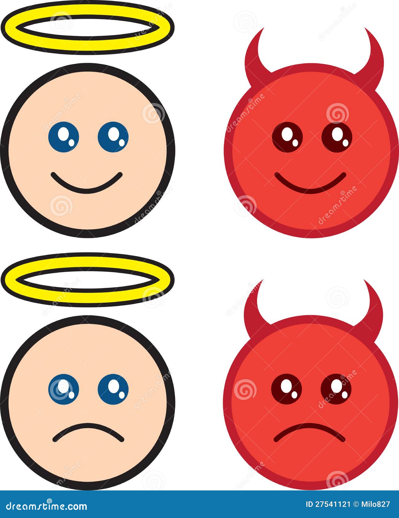 Set Of Devil Characters Poses Vector Illustration | CartoonDealer.com ...