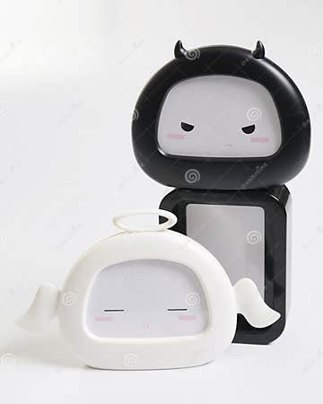 Angel & Devil Photo Frame Stock Image - Image of cute, still: 9041435