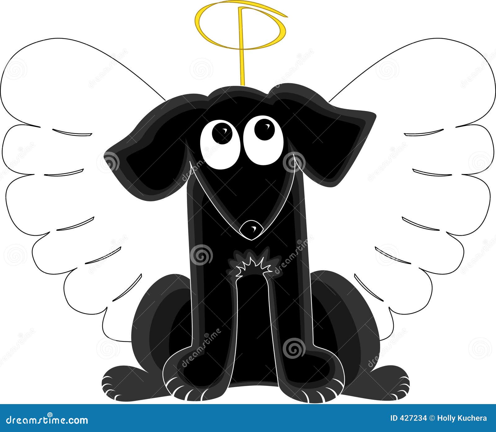Angel Dog stock vector. Illustration of cartoon, season - 427234