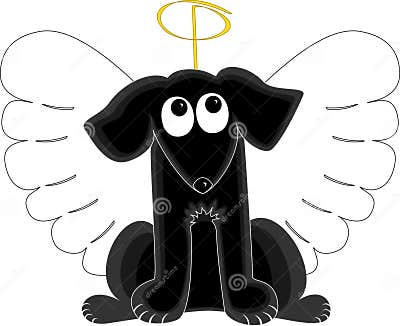 Angel Dog stock vector. Illustration of cartoon, season - 427234