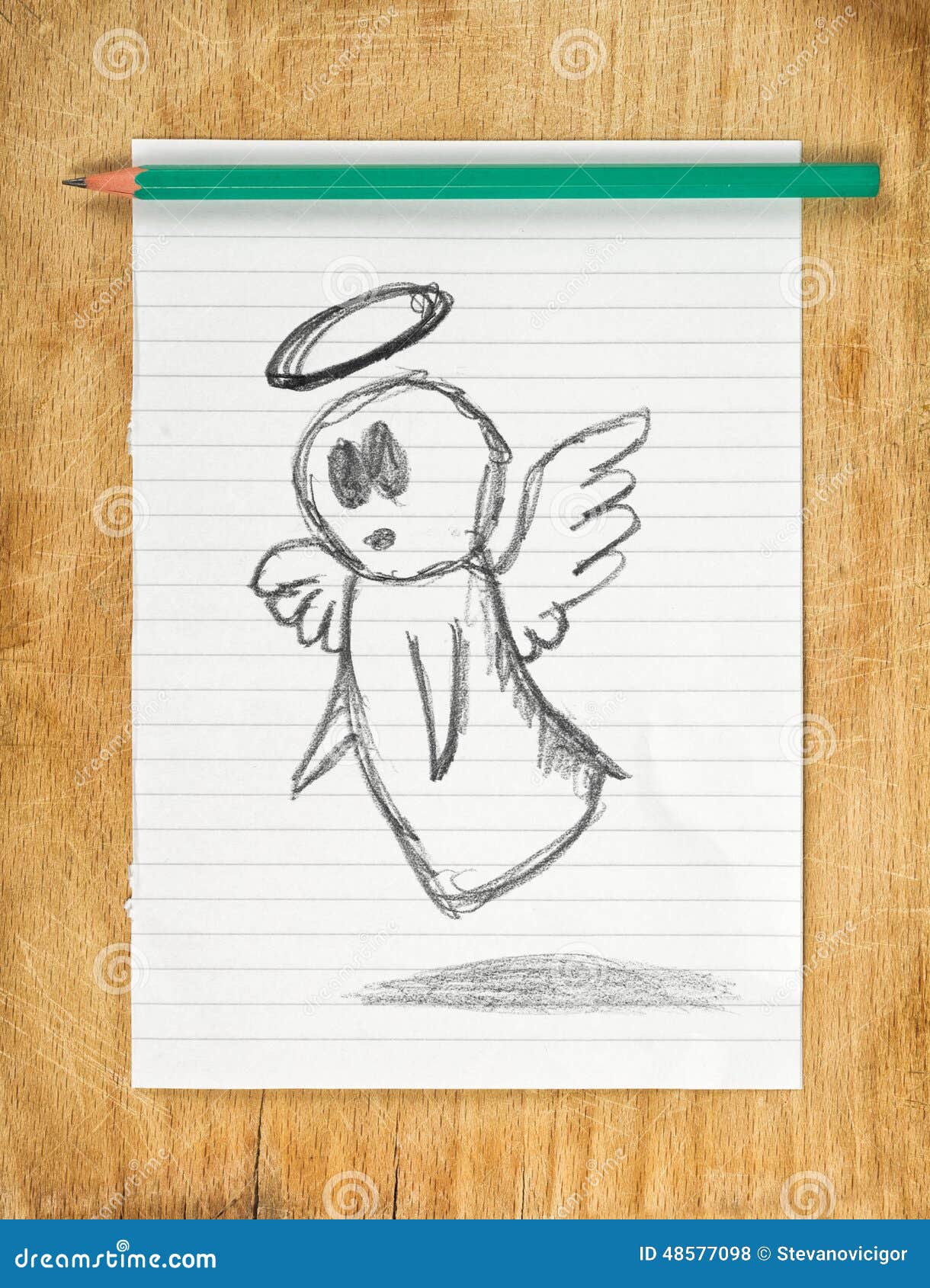 Angel Doodle Drawing stock illustration. Illustration of moral - 48577098
