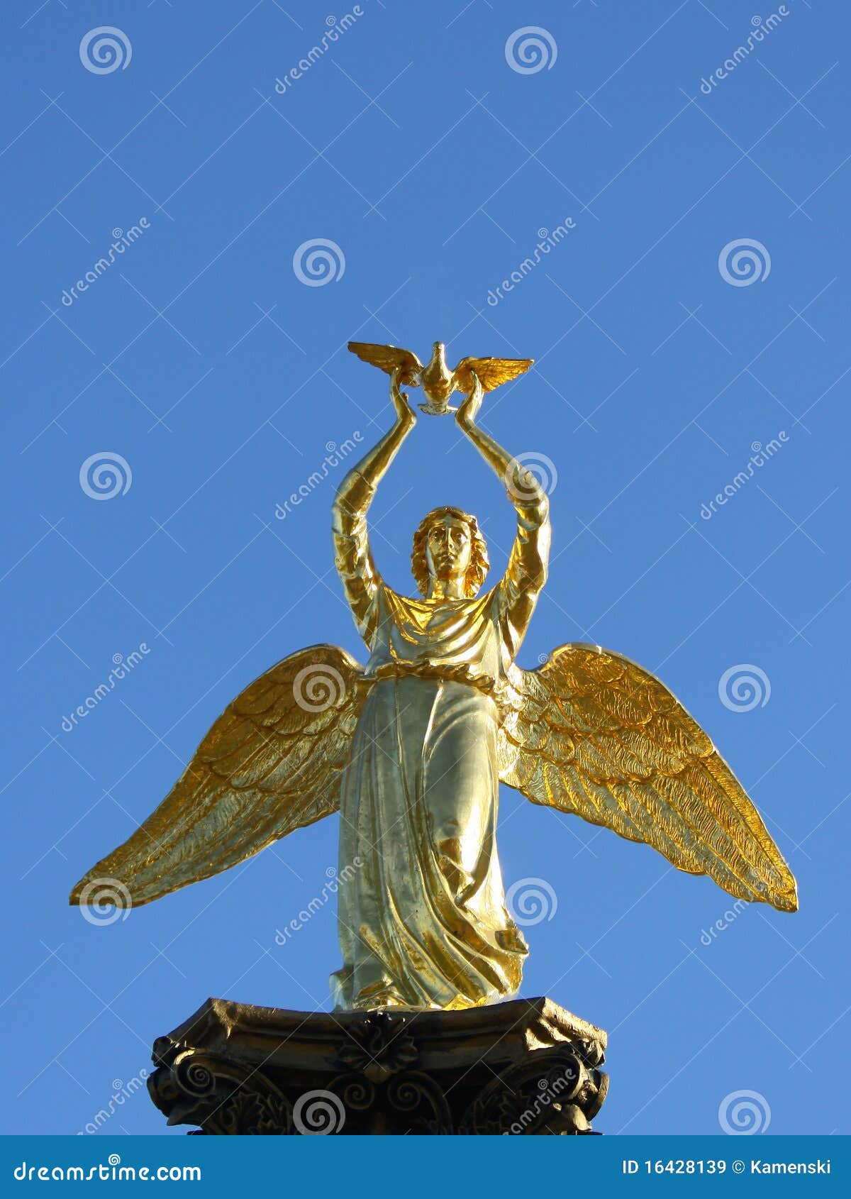 Angel with dove stock image. Image of glory, goddess - 16428139