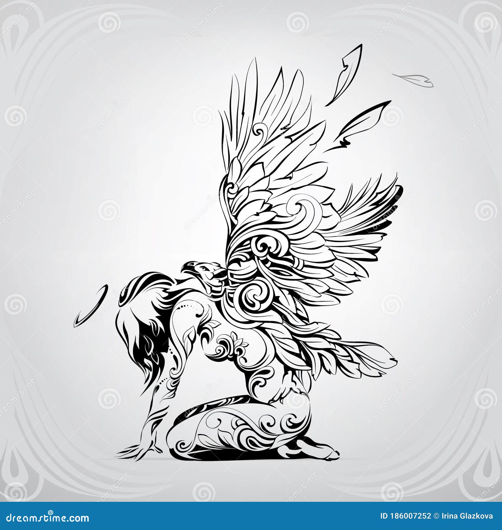 Angel Eagle Bird Wings Vector Illustration Isolated Editable Elements ...