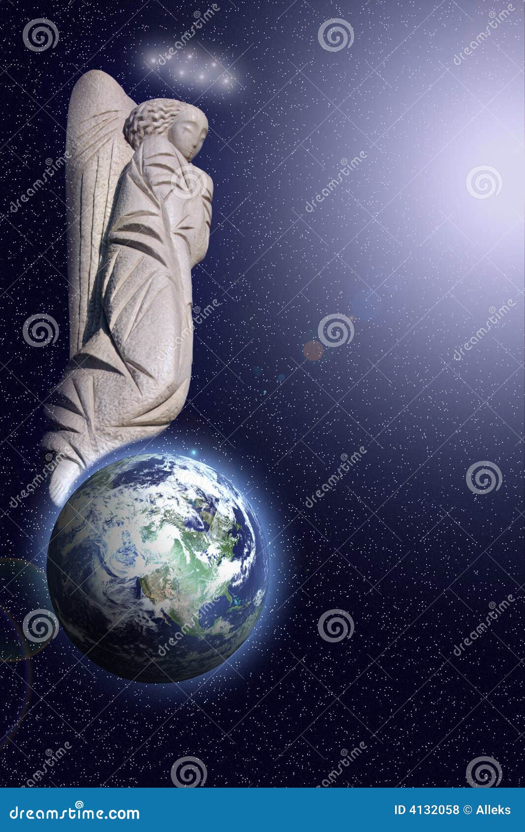 Angel and earth stock photo. Image of nature, angel, empty - 4132058