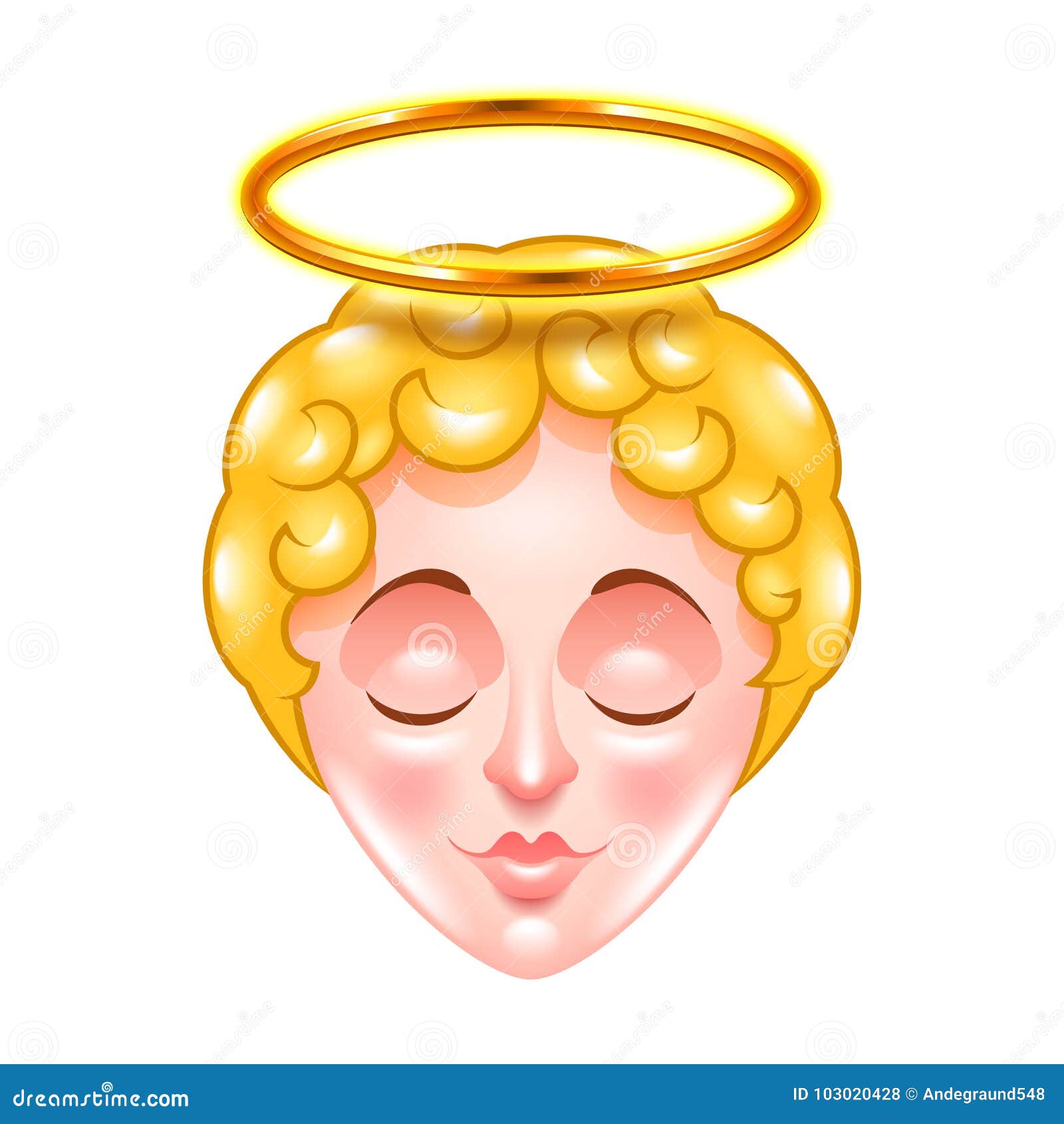 Angel face isolated vector stock vector. Illustration of angels - 103020428