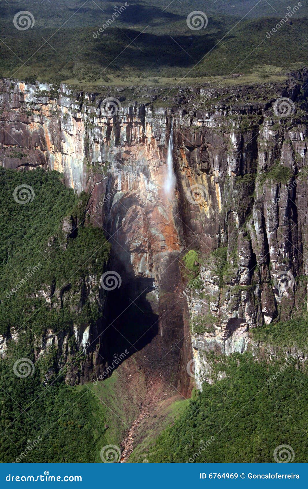 Angel fall stock image. Image of canaima, amazonia, ground - 6764969