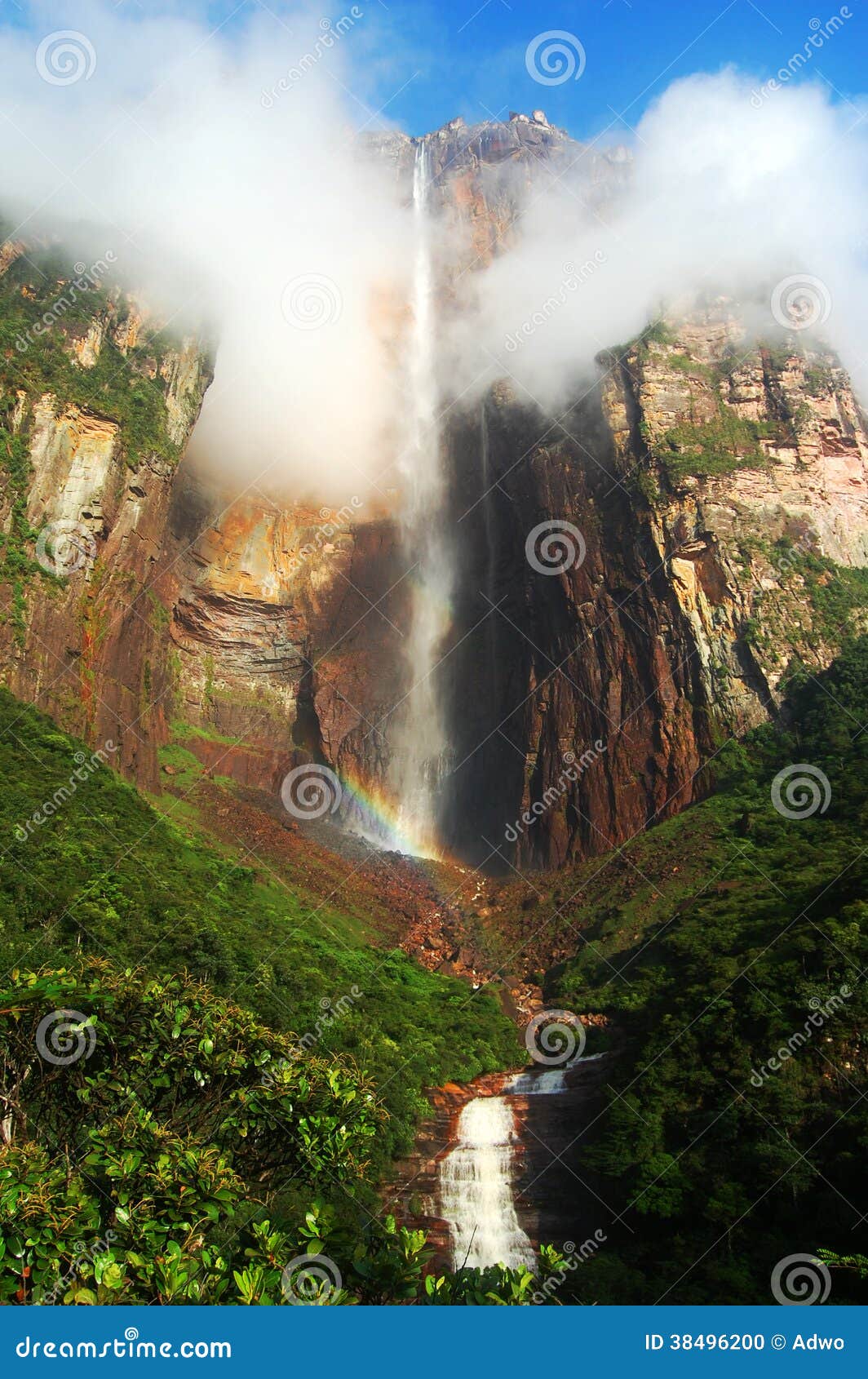 Angel Falls - Venezuela stock photo. Image of mist, amazing - 38496200