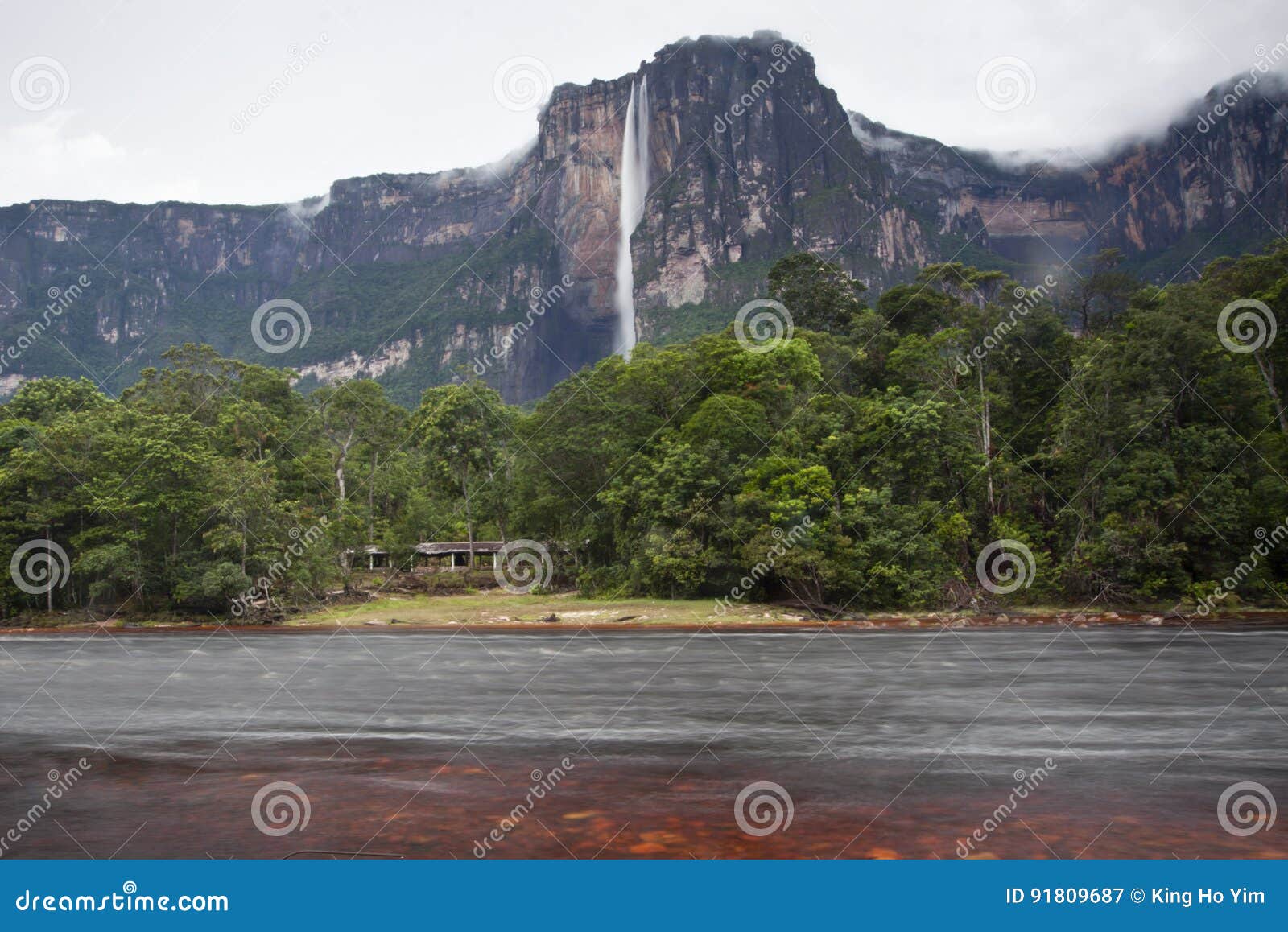 Angel Falls in Venezuela stock image. Image of destination - 91809687
