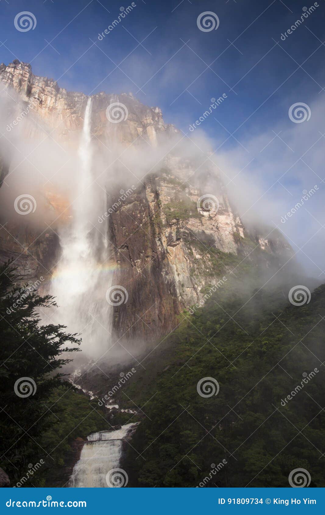 Angel Falls in Venezuela stock photo. Image of scenic - 91809734