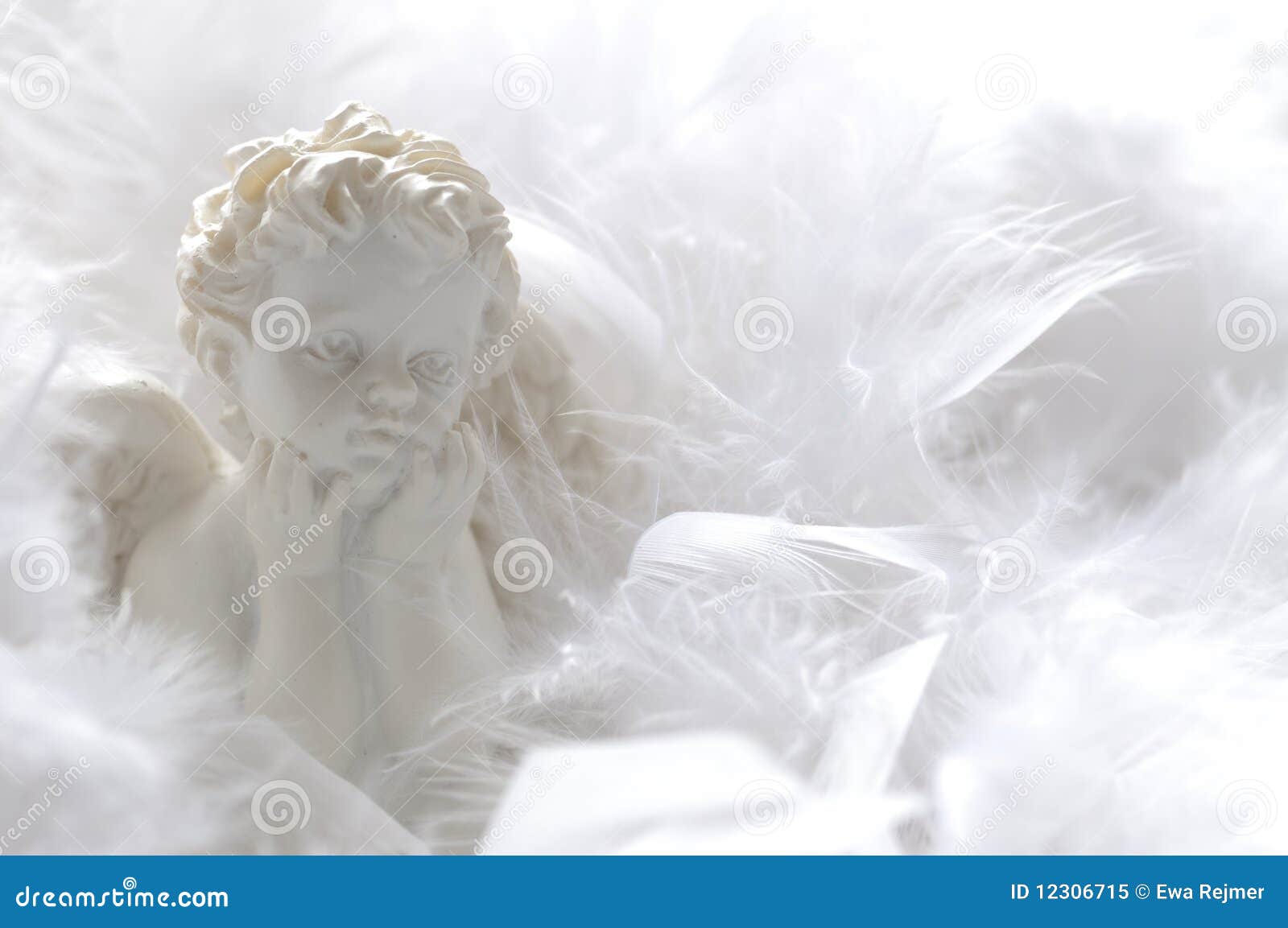 Angel in feathers stock image. Image of heavenly, moulage - 12306715