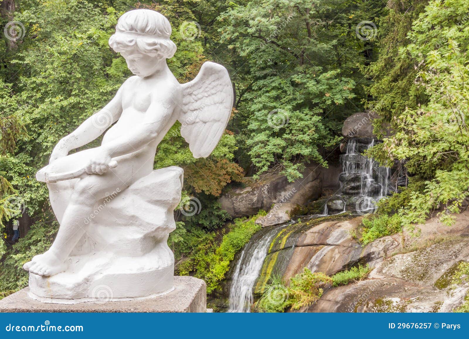 Angel Figure in Sofiyivsky Park - Uman, Ukraine. Stock Image - Image of ...