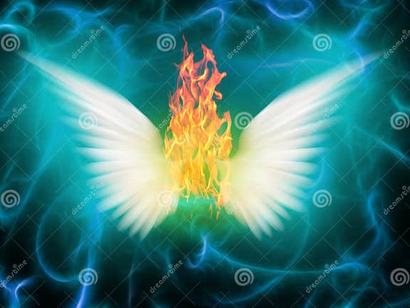 Angel of fire stock illustration. Illustration of seraphic - 42453891