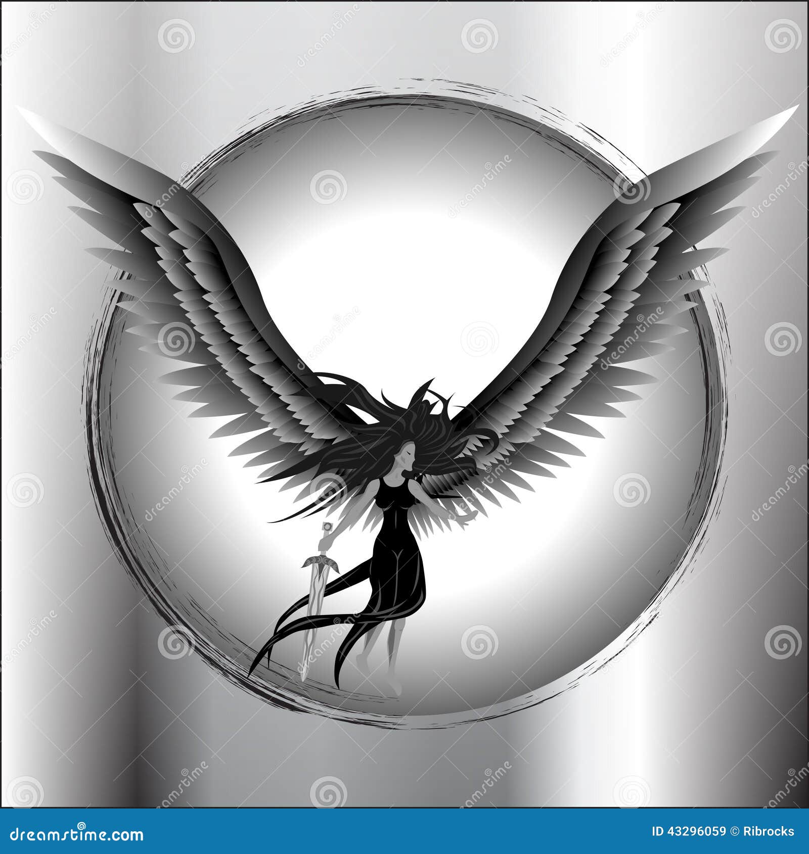 Flying Lucifer Hummingbird - Calothorax Lucifer. Vector Illustration ...