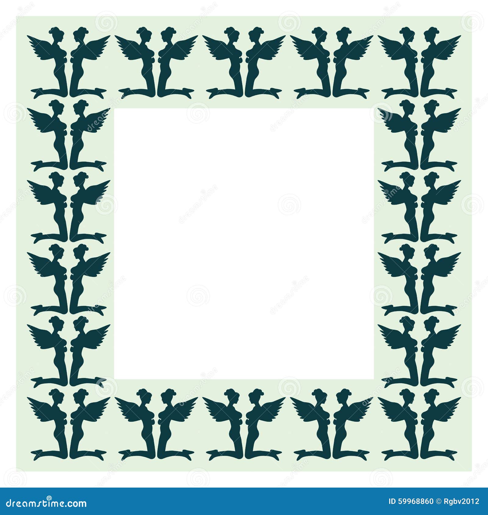 Angel frame stock vector. Illustration of girl, poster - 59968860