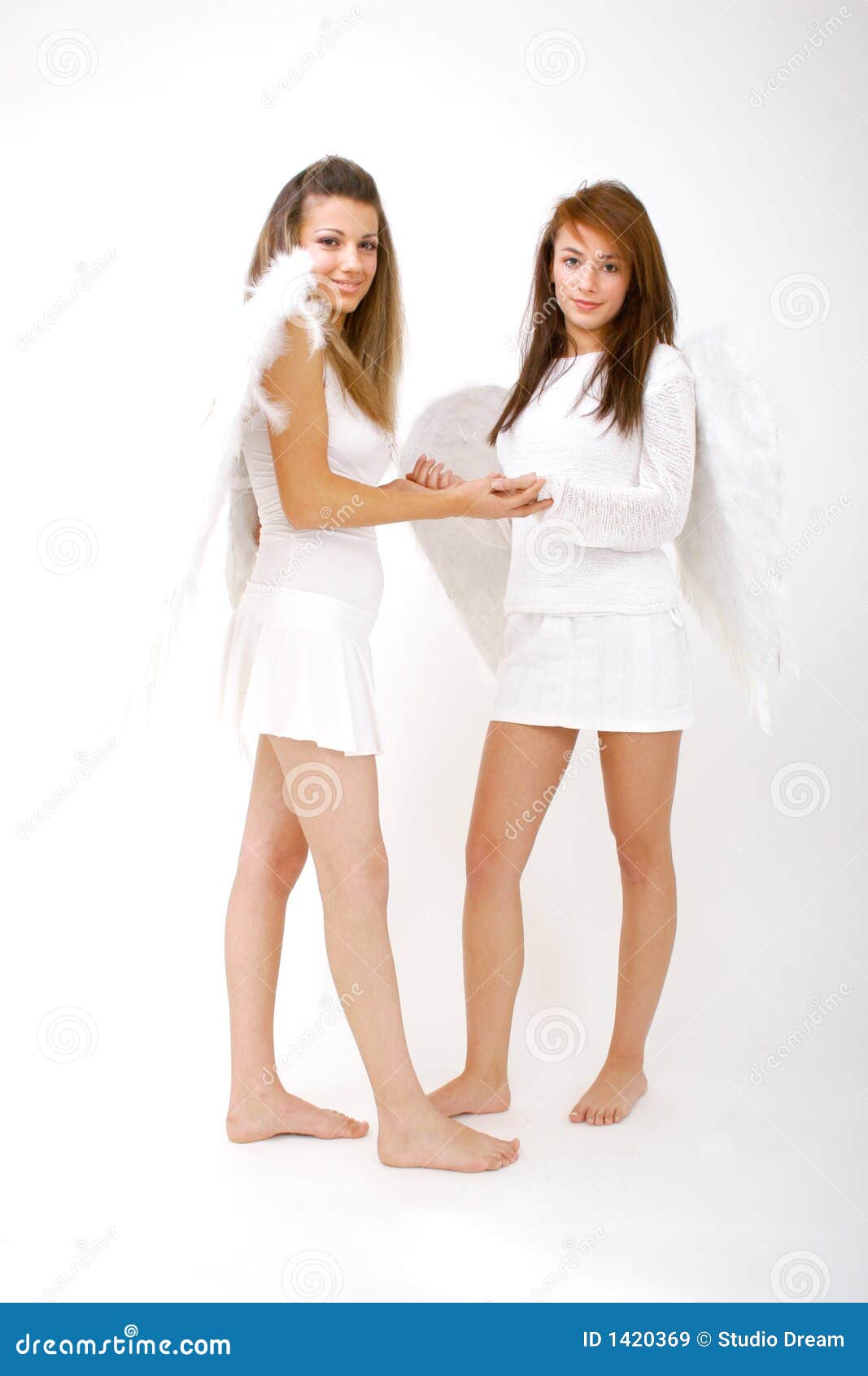 Angel Friends stock image. Image of harmonious, clasp - 1420369