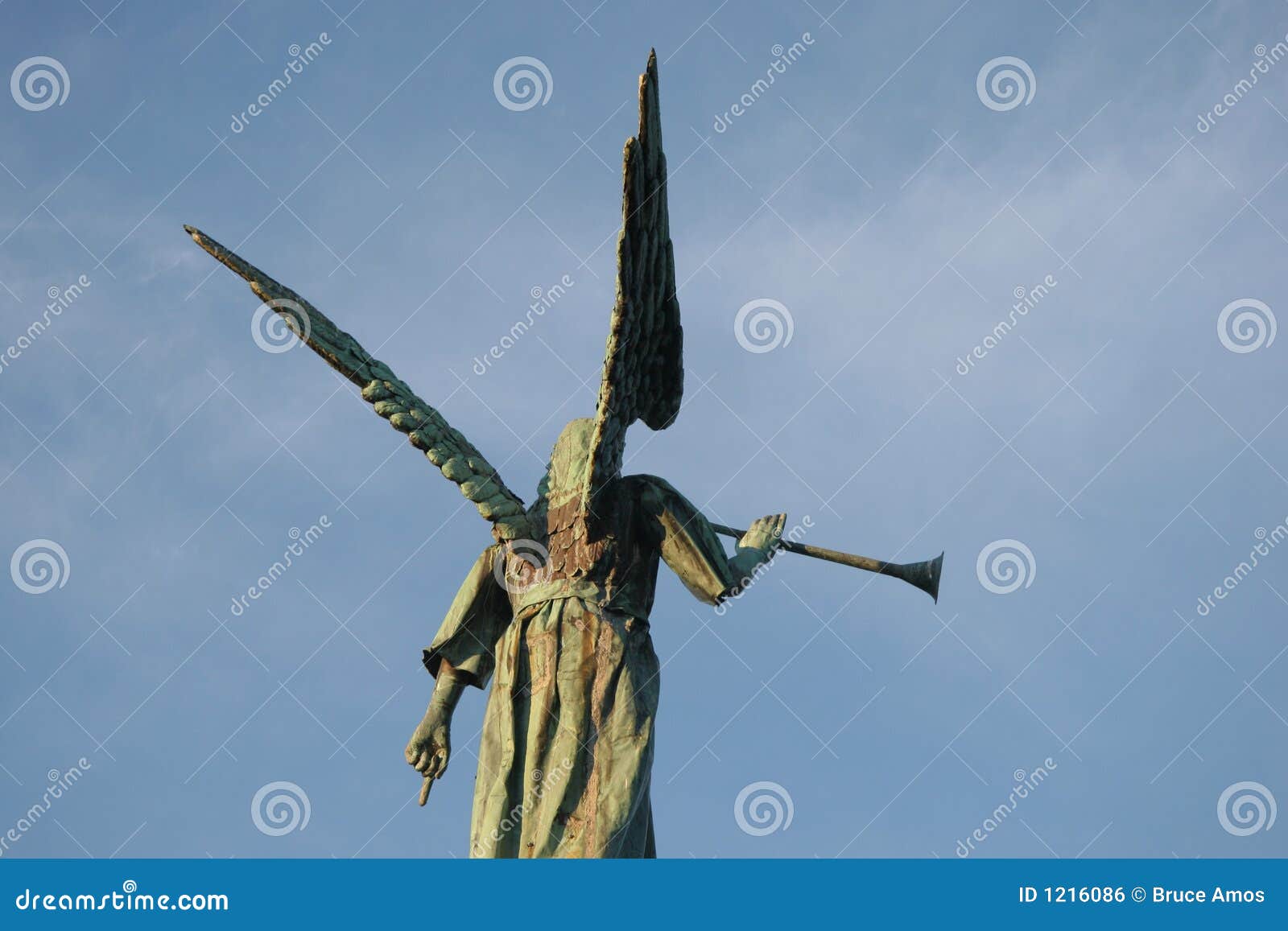 Angel Gabriel stock photo. Image of blow, sculpture, religion - 1216086