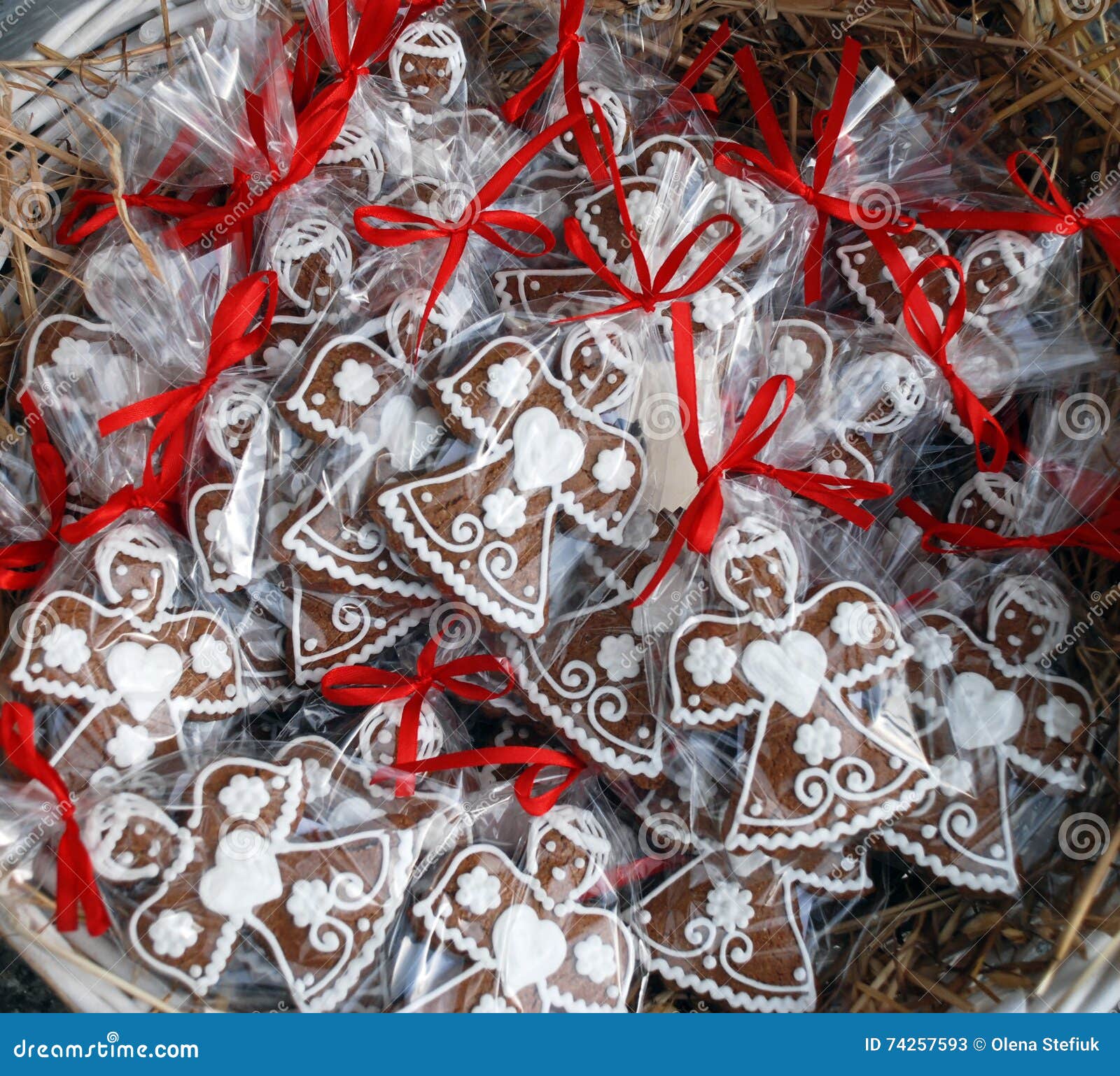 Angel gingerbread cookies stock image. Image of closeup - 74257593