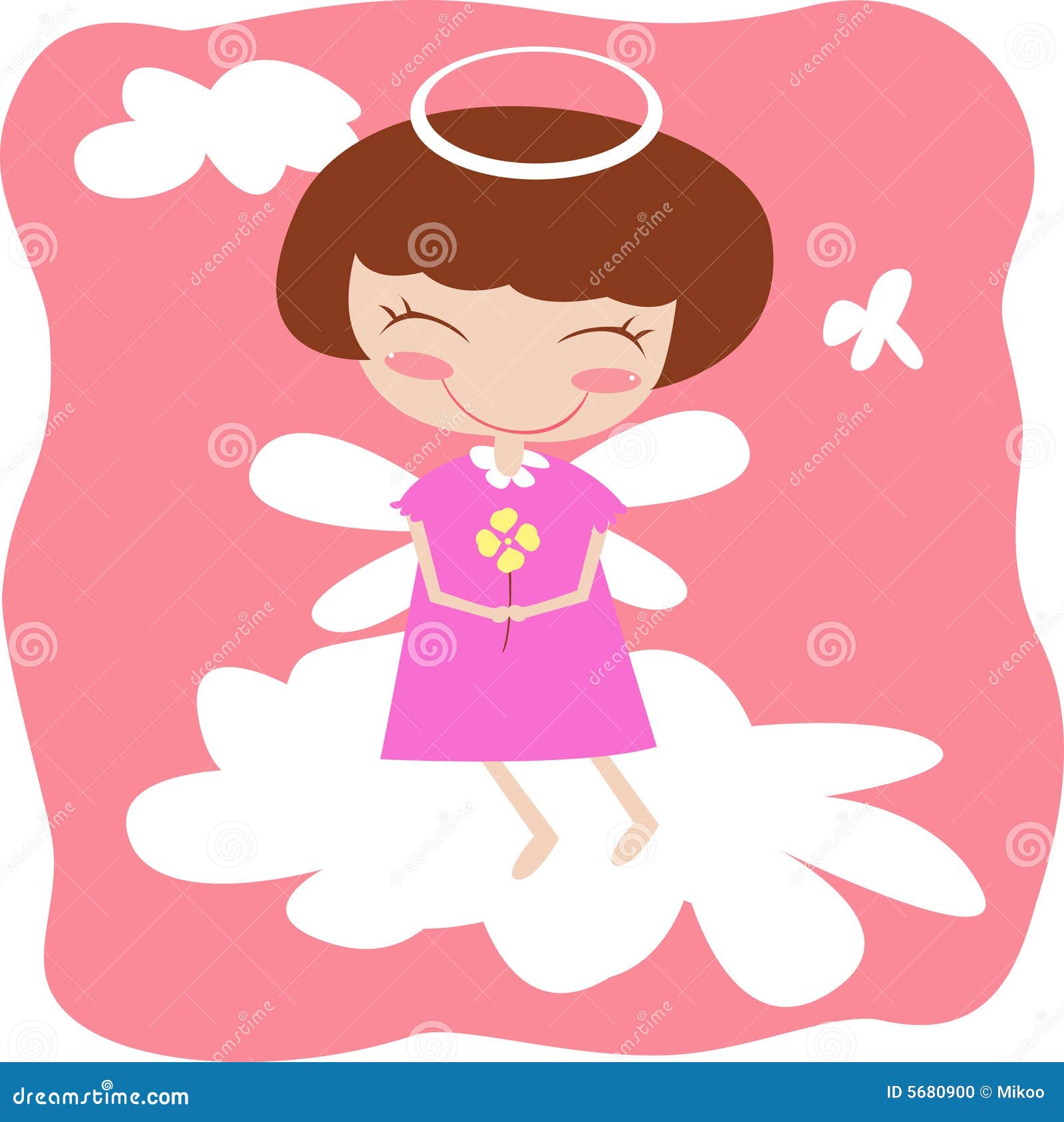 Angel girl stock vector. Illustration of woman, eyes, blond - 5680900