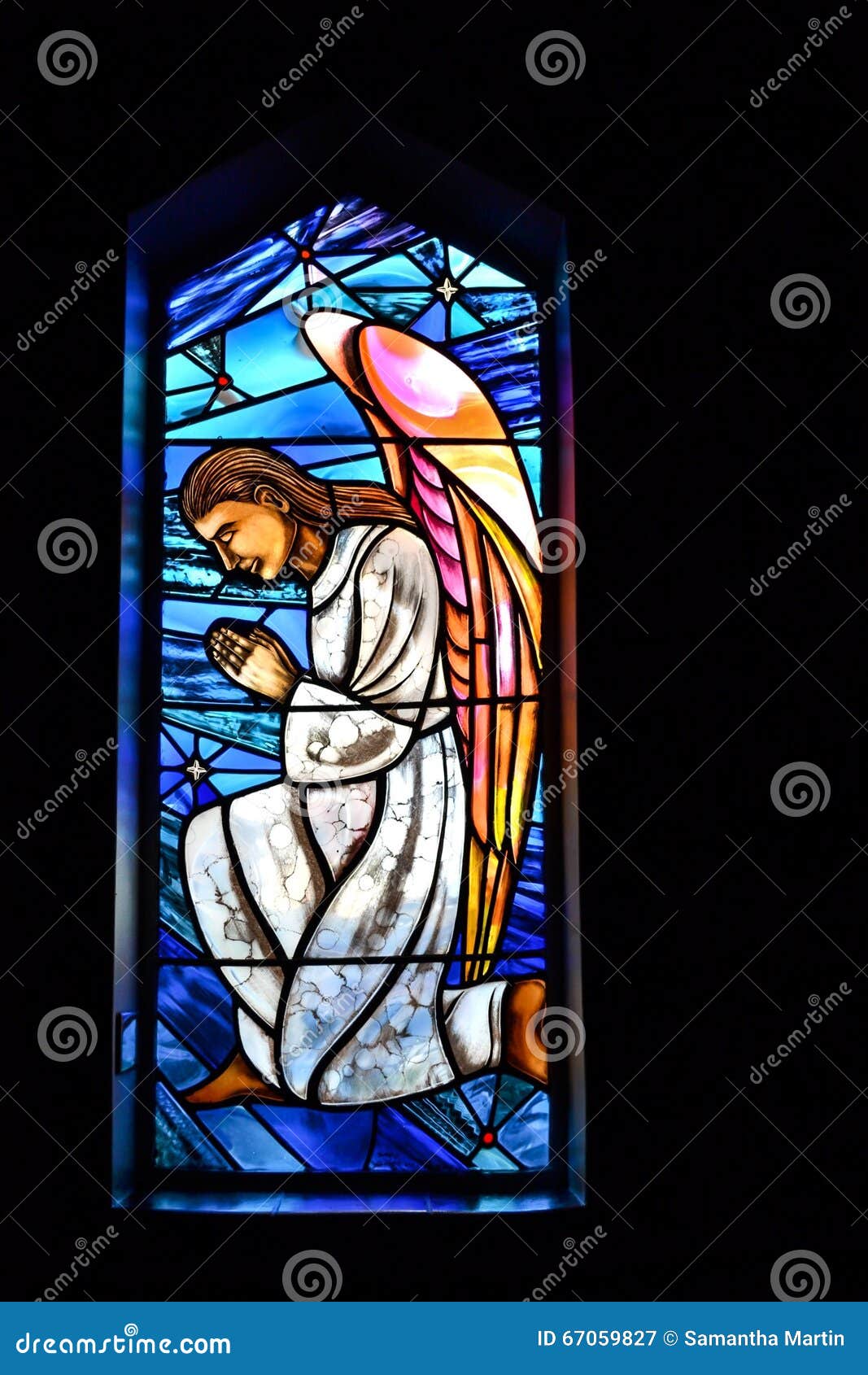 Angel in glass stock image. Image of light, angel, church - 67059827