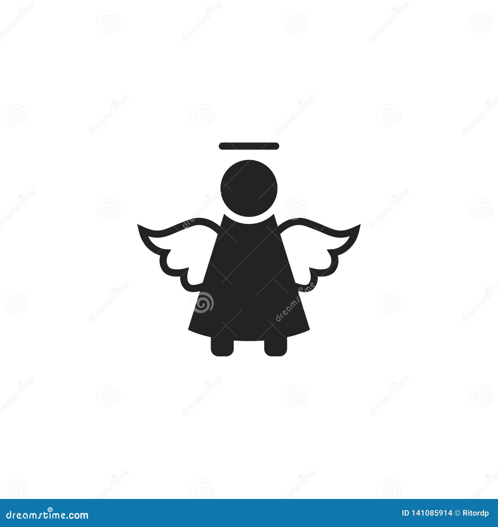 Angel Glyph Vector Icon, Symbol Oder Logo Vektor Abbildung - Illustration von ikone, abbildung ...