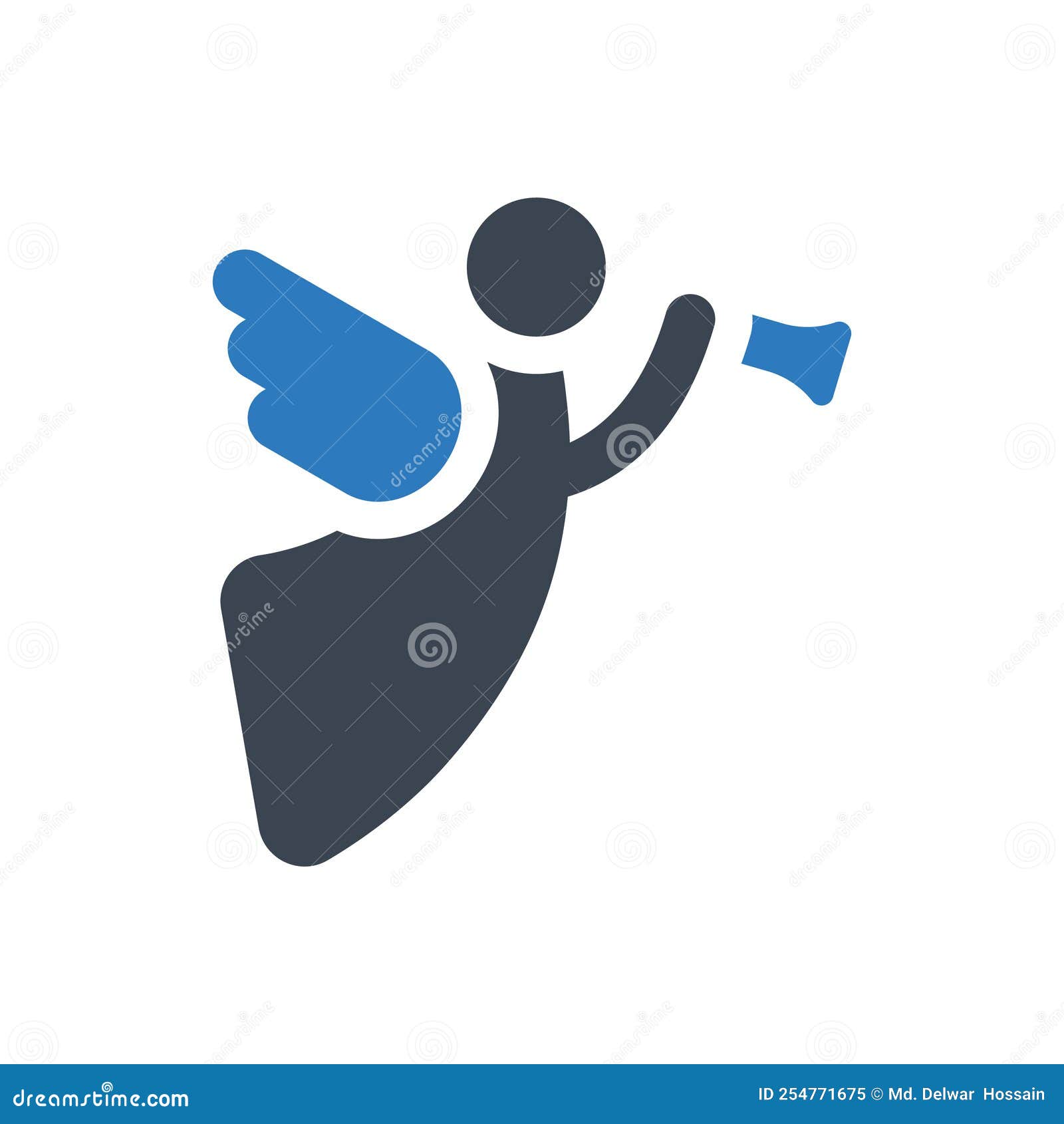 Angel good news icon stock vector. Illustration of symbol - 254771675