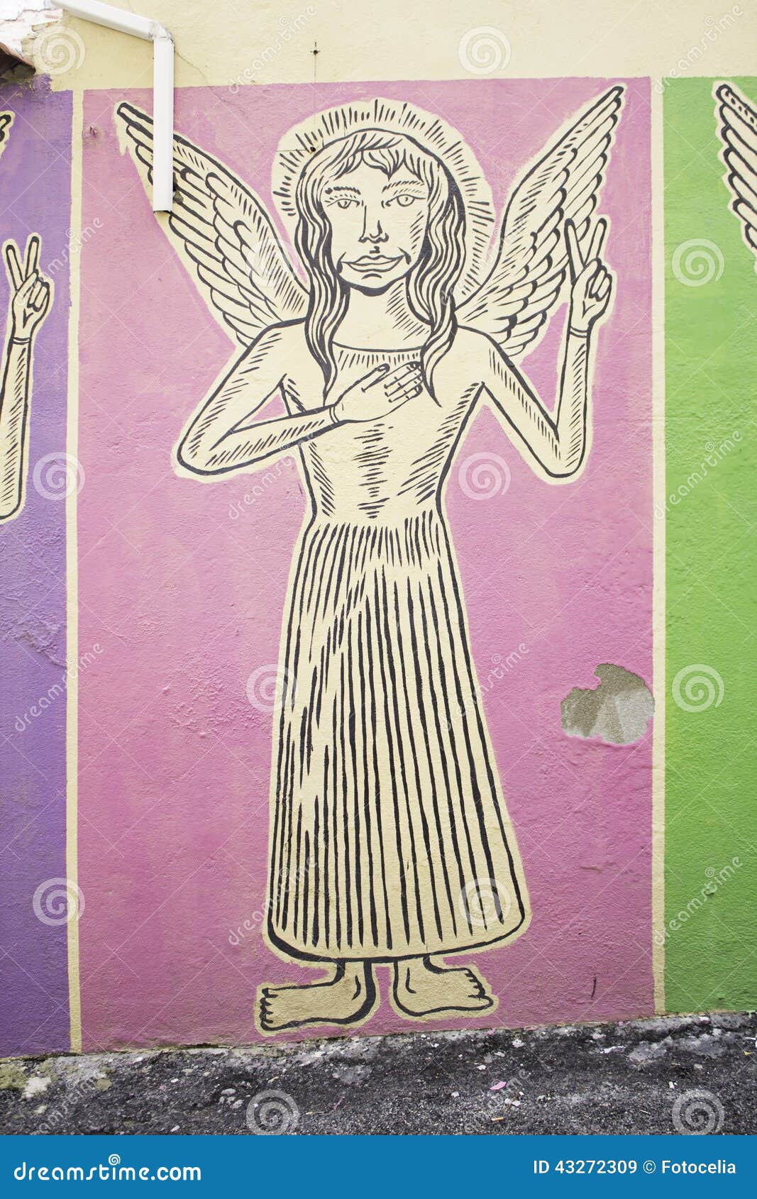 Angel Graffiti imagen de archivo editorial. Imagen de bueno - 43272309