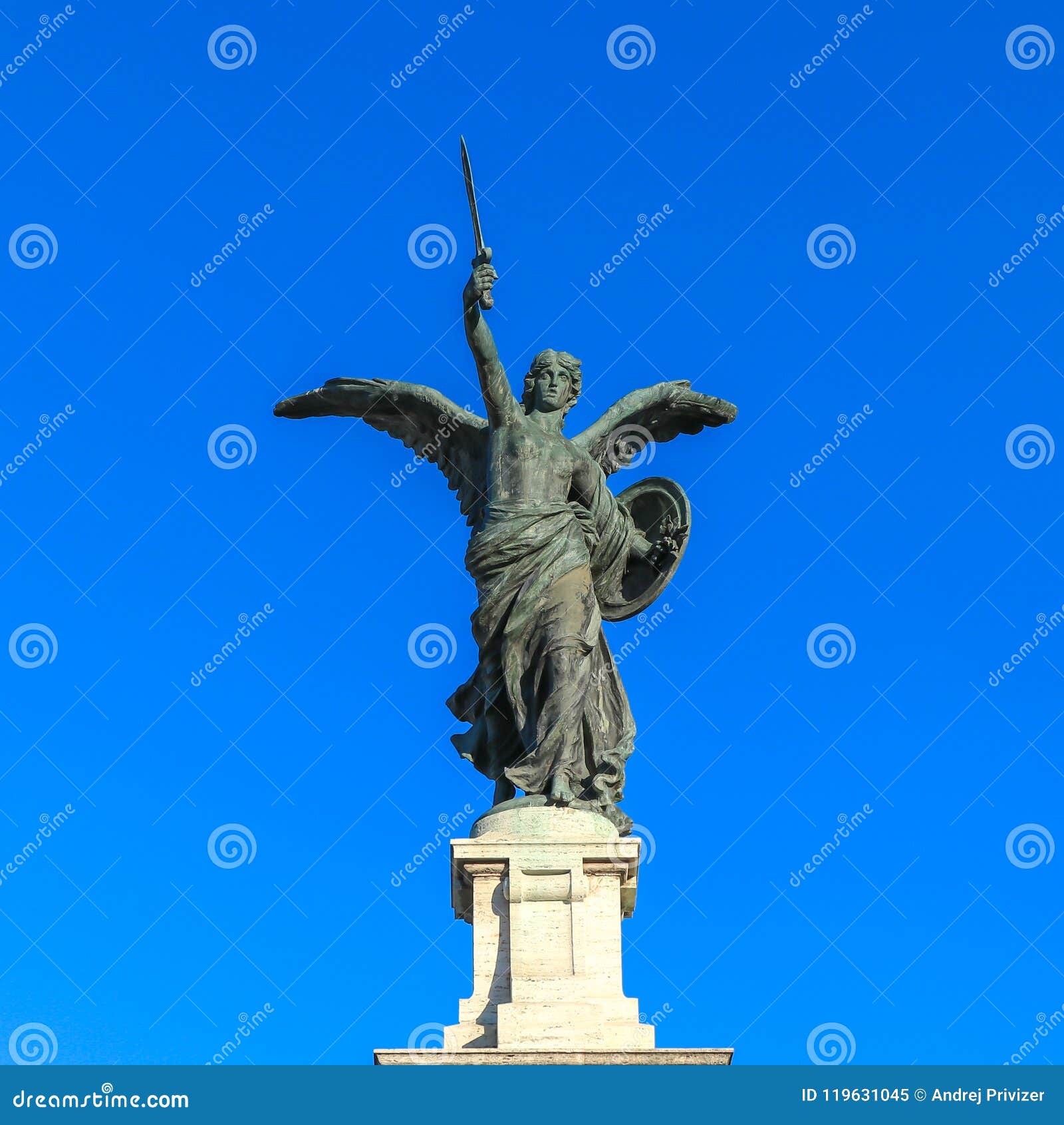 Angel on Guard of Rome, Italy Stock Image - Image of historical ...