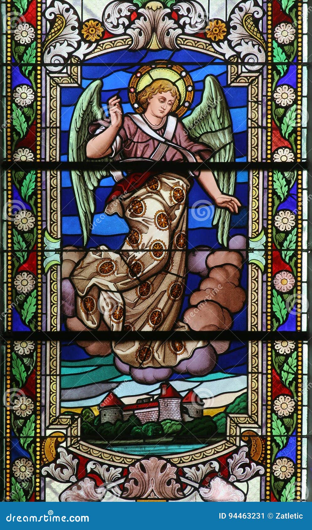 Angel guardian stock image. Image of chapel, glass, love - 94463231