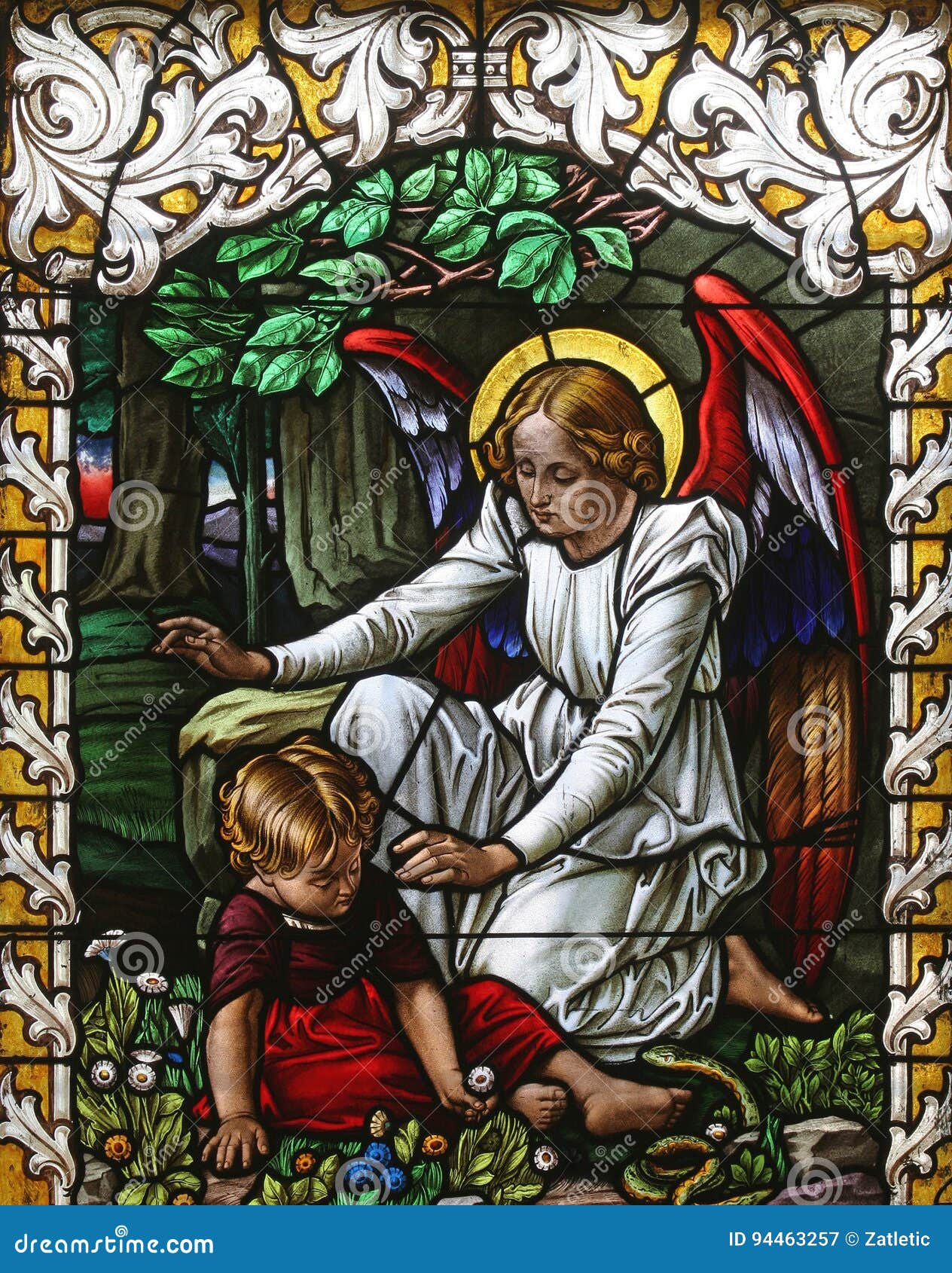 Guardian Angel, Altarpiece In The Basilica Of The Sacred Heart Of Jesus ...