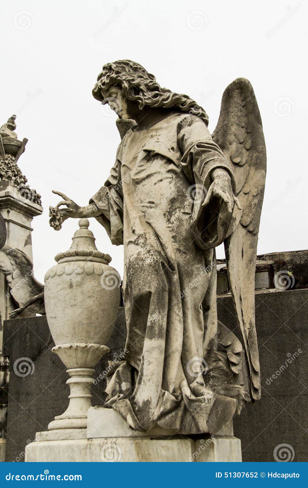 Angel Guarding the Graves of the Dead. Stock Photo - Image of church ...