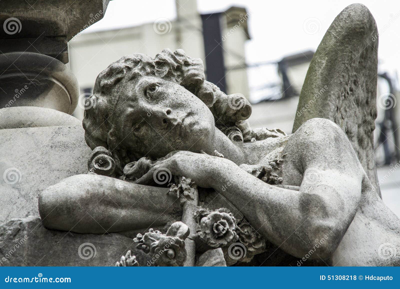 Angel Guarding the Graves of the Dead. Stock Photo - Image of ancient ...