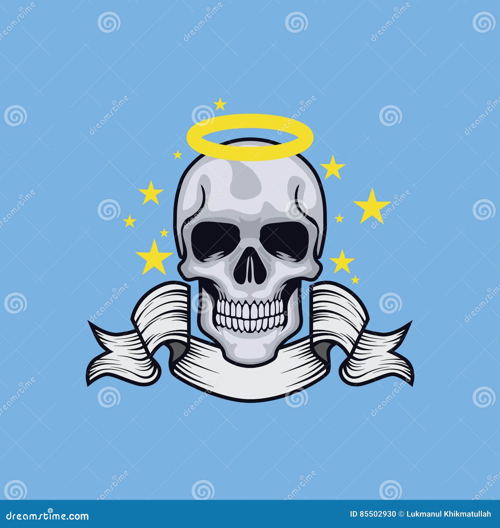 Angel head skull stock vector. Illustration of head, vector - 85502930