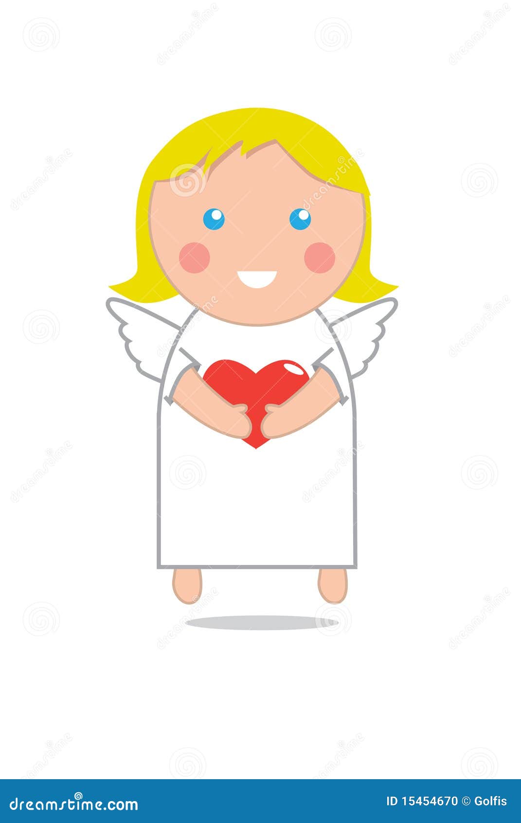 Angel with heart stock vector. Illustration of february - 15454670