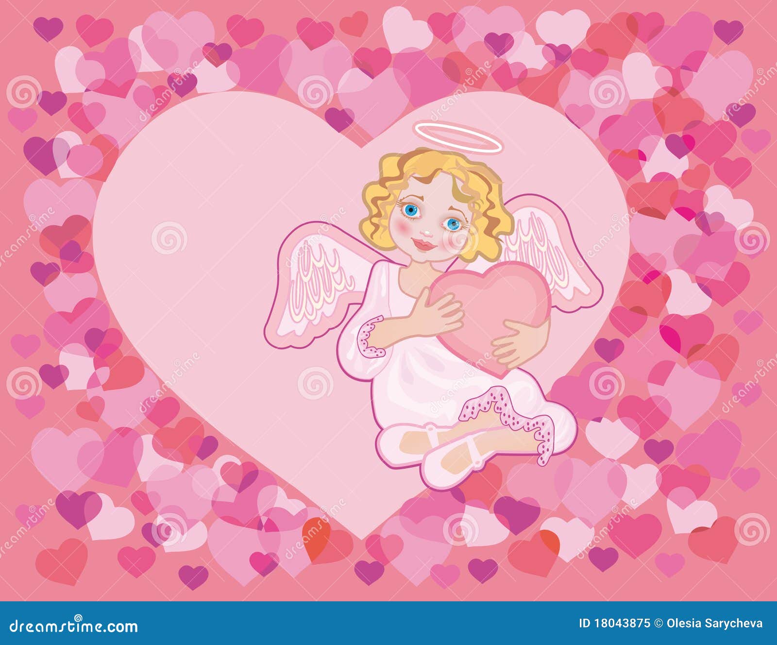 Angel with a heart stock vector. Illustration of happiness - 18043875