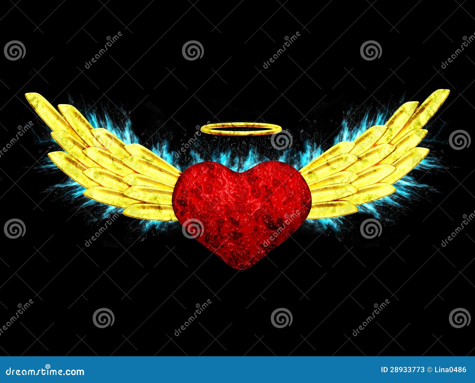 Angel heart stock illustration. Illustration of marriage - 28933773