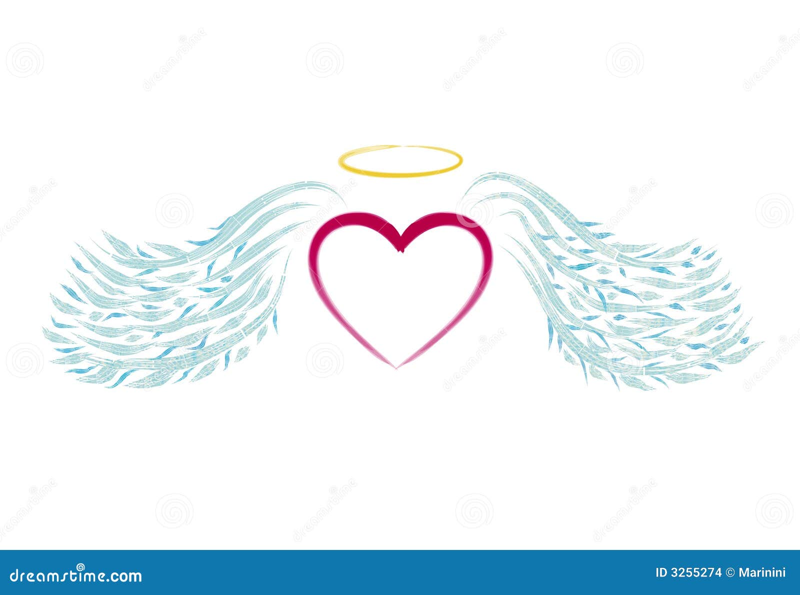 Angel heart stock illustration. Illustration of nimbus - 3255274