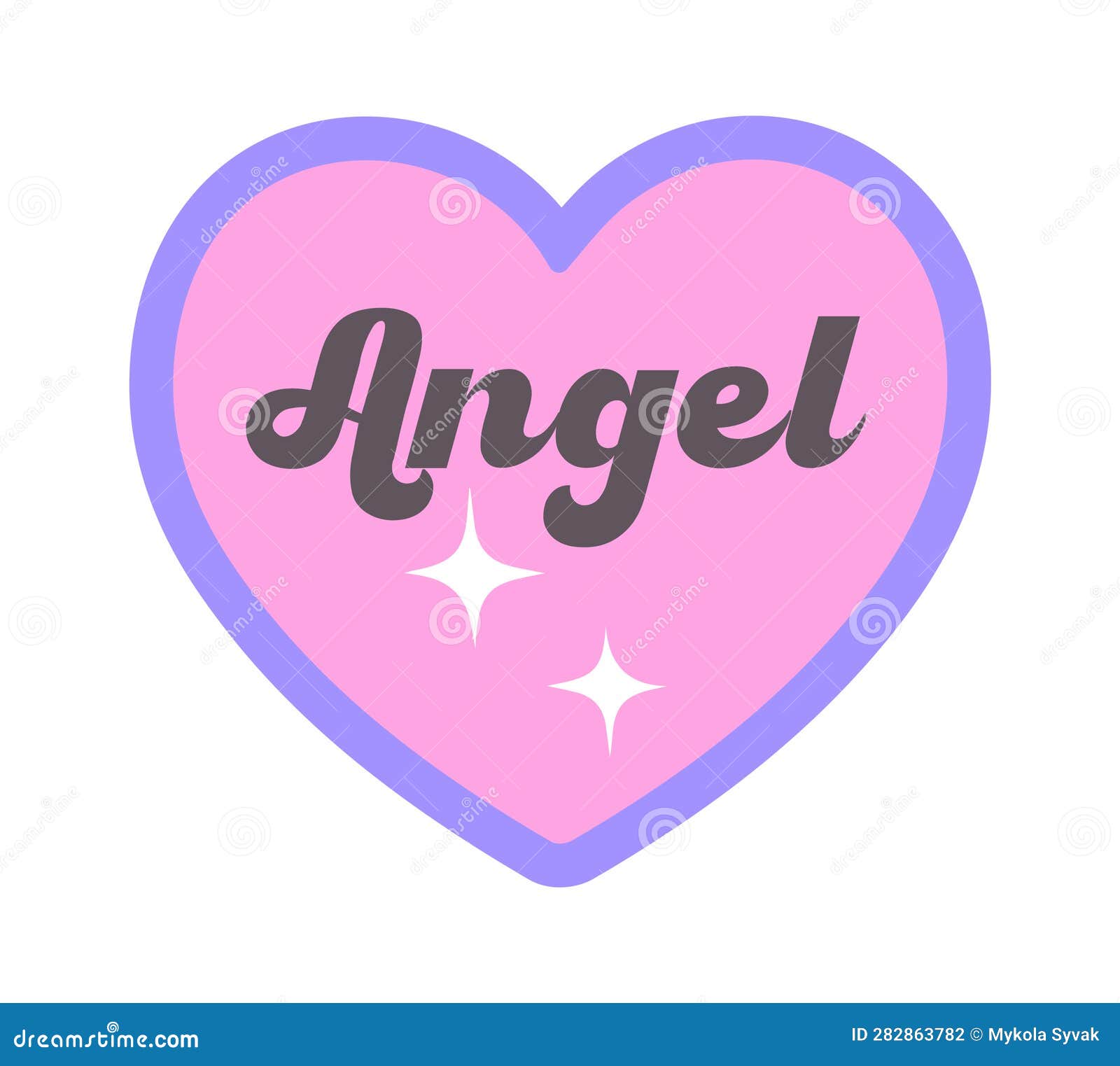 Angel Heart Sticker stock vector. Illustration of fashion - 282863782