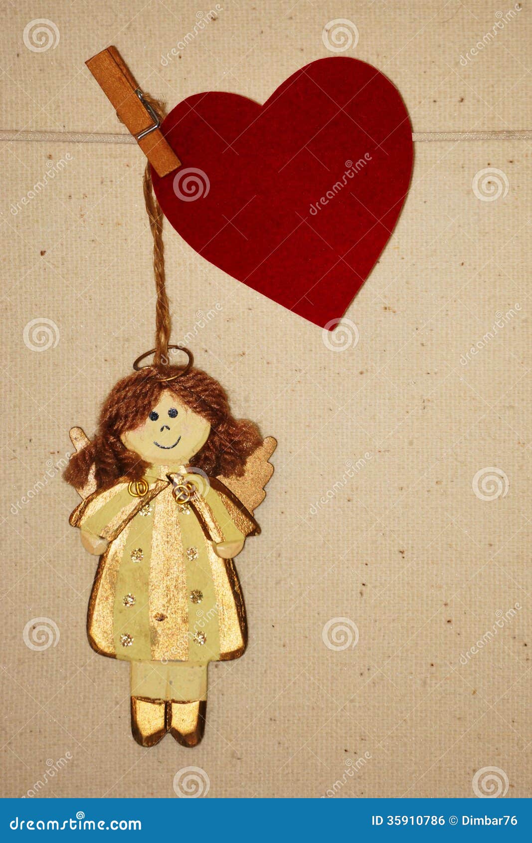 Angel with heart stock photo. Image of heart, happiness - 35910786