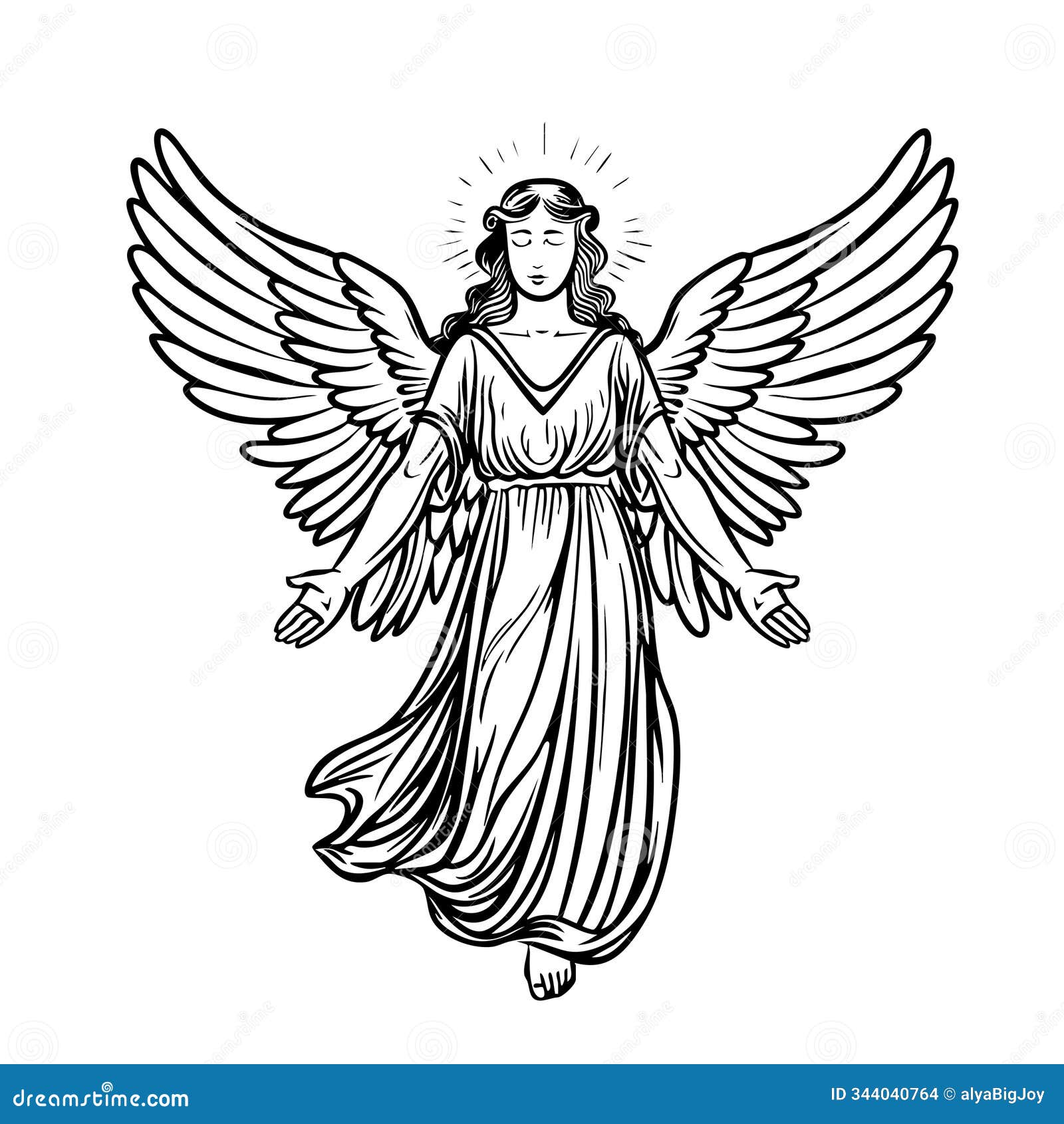Angel Drawing Color Card Background Circles Royalty-Free Stock Image ...