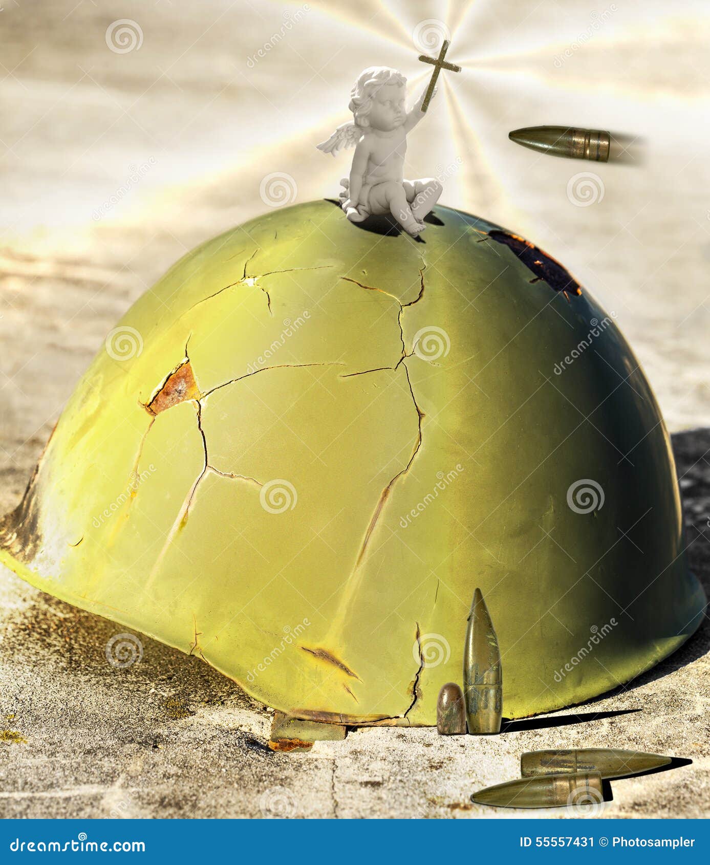 Angel on a helmet stock image. Image of death, afghanistan - 55557431