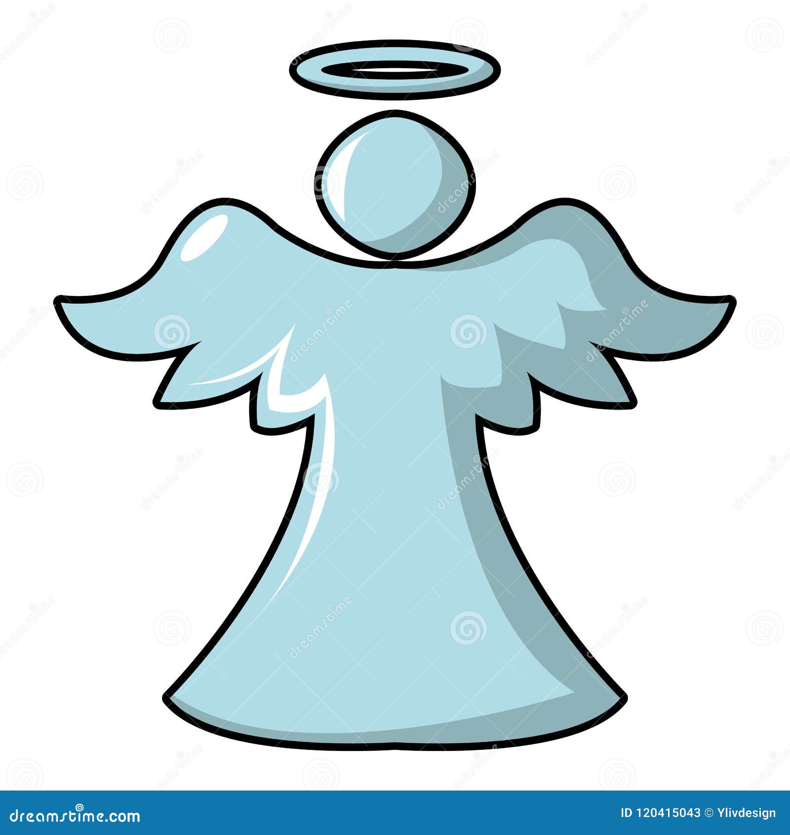 Angel icon, cartoon style stock vector. Illustration of gift - 120415043