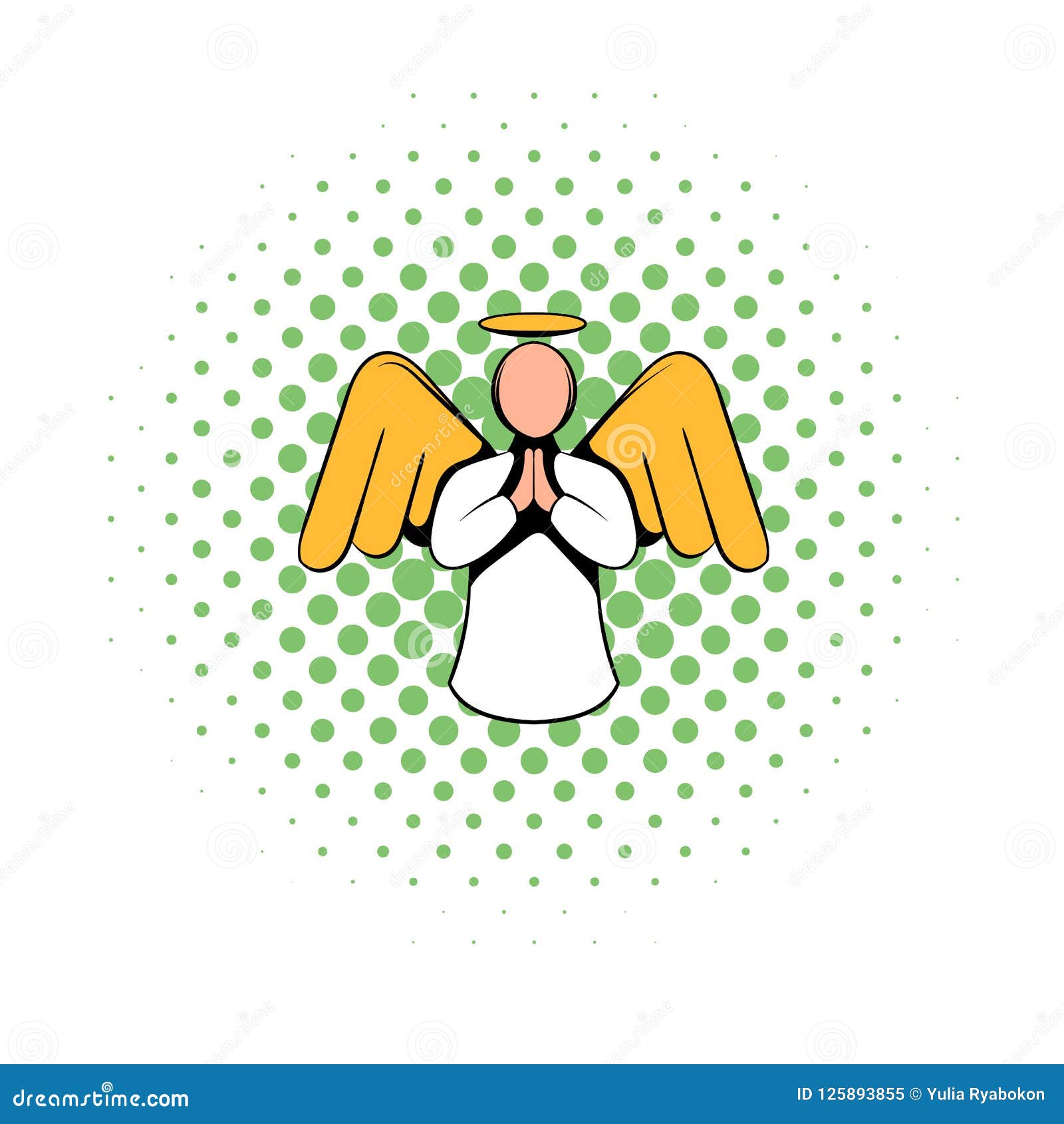 Angel icon, comics style stock illustration. Illustration of holy ...